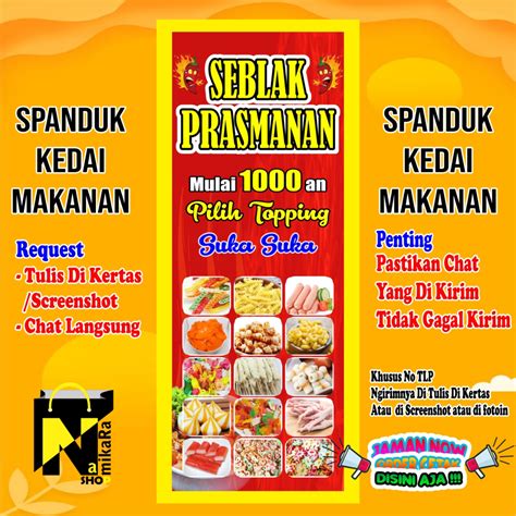 Jual Spanduk Banner Seblak Terbaru Yang Lagi Viral Ukuran 1 6x0 6 M