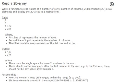 Solved Read A 2D Array Write A Function To Read Values Of A Chegg