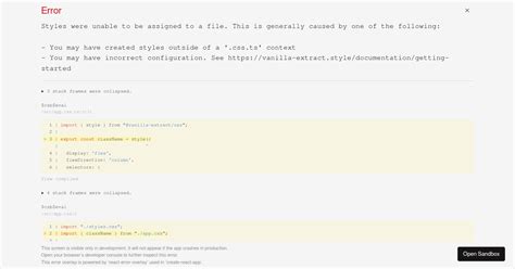 Mattcompiles Vanilla Extract Craco Repro Codesandbox