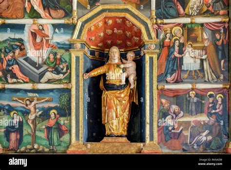 Retablo De Nostre Senyora Del Roser Siglo XVI Iglesia De Sant Miquel