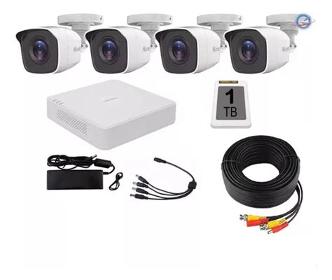 Kit Camaras Hikvision P Mpx Cctv Tb Dvr Canales