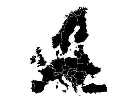 Europa SVG Europa Mappa SVG Europa Clipart Europa File Per Cricut