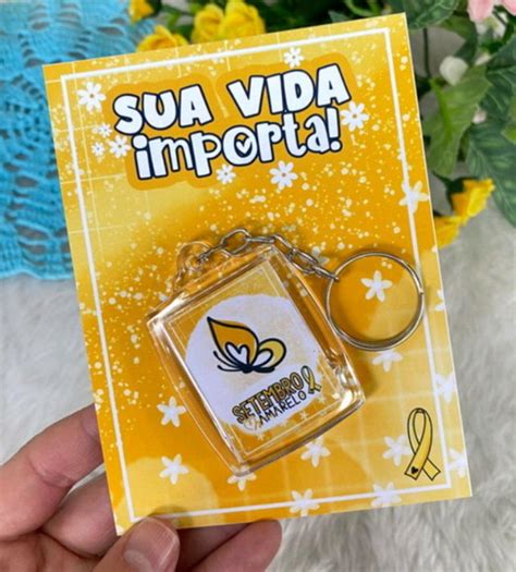 Setembro Amarelo Chaveiro Brinde Corporativo Elo