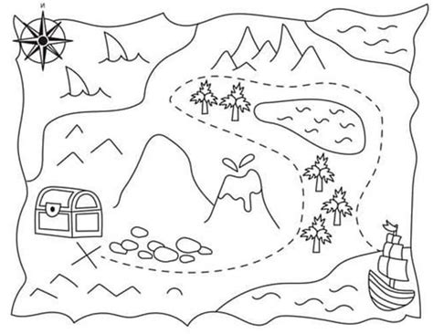 Desenhos De Mapa Do Tesouro 18 Para Colorir E Imprimir ColorirOnline