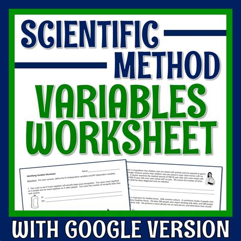 Identifying Independent And Dependent Variables In Science Worksheet