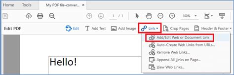 how to add hyperlink in pdf javatpoint