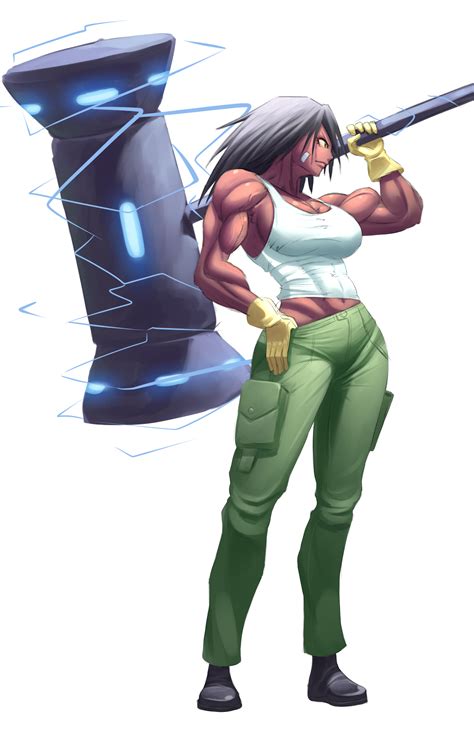 Buff Girl With A Big Hammer By Cheesebrain On Newgrounds