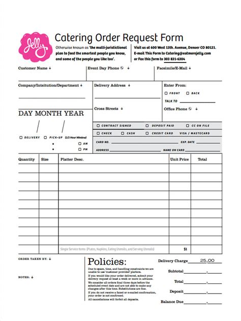 Moffitt Catering Fillable Form Printable Forms Free Online