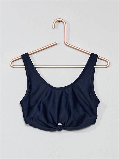 Sujetador De Bikini Tipo Bandeau Azul Kiabi