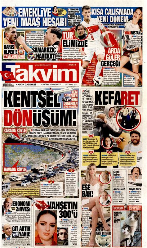 Takvim Gazetesi Takvim Manşet Oku Haberler 24 Haziran 2024