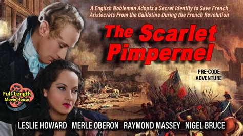 The Scarlet Pimpernel Pre Code Adventure Leslie Howard