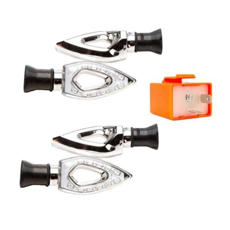 Kit Piscas Seta Moto Vazado Universal Led E Rele Kga Lanterna Do