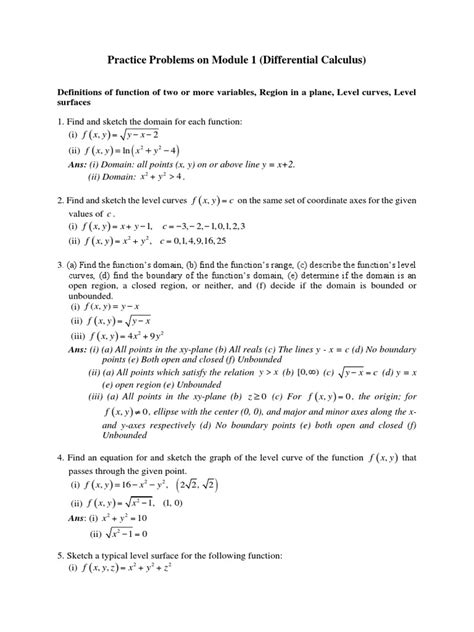 topic wise practice questions module 1 pdf maxima and minima function mathematics