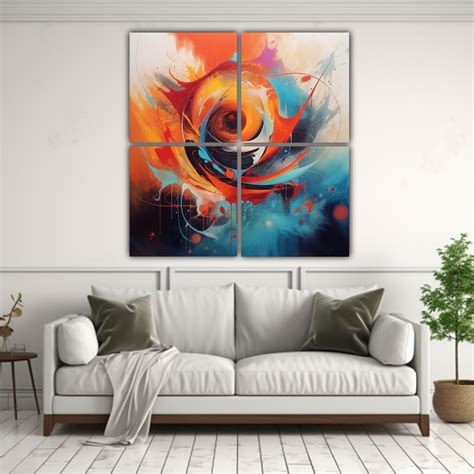 Cuadro Abstracto 4 Canvas Inspirado En Robert Motherwell DecoCuadros