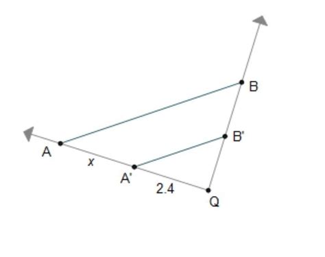 line segment ab was dilated to create line segment a b using the dilation rule dq 0 15 what is
