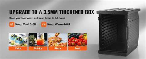 Vevor Insulated Food Pan Carrier Qt Hot Box For Catering Lldpe