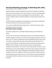 Red Bull Marketing Strategy Docx Red Bull Marketing Strategy