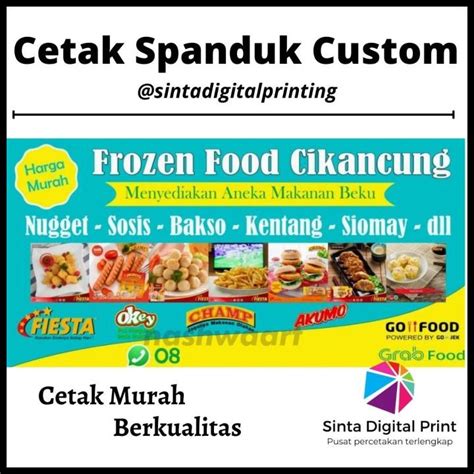 Jual HOT DEAL CETAK SPANDUK TOKO FROZEN FOOD CUSTOM BANNER FLEXY