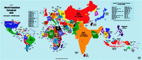 Así es el mapa del mundo basado en la población de cada país Economipedia