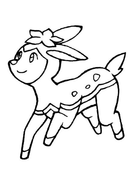 Deerling Pokemon Coloring Pages Free Printable