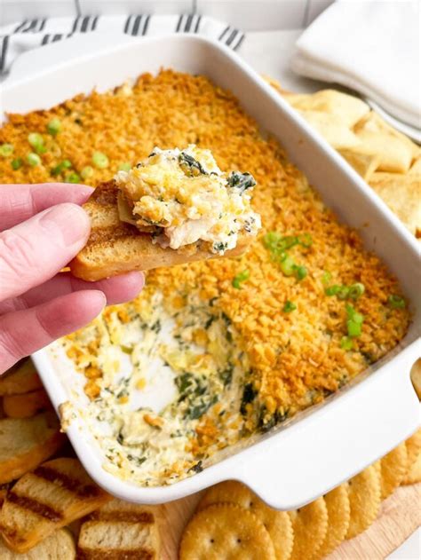 Baked Crab Spinach Artichoke Dip Midwestern Homelife