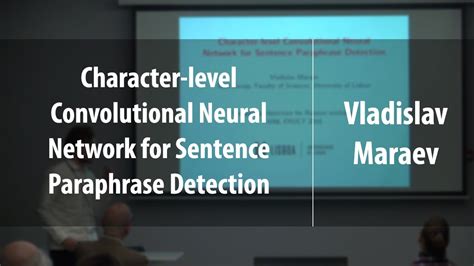 character level convolutional neural network for sentence paraphrase detection youtube