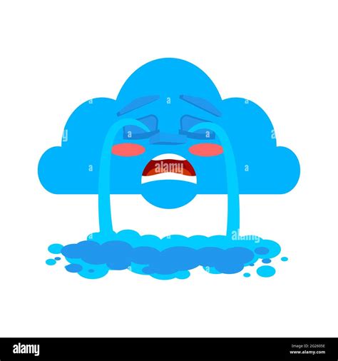 Crying Cloud Isolated Cloud Is Crying Like Rain Vector Illustration Stock Vector Image And Art