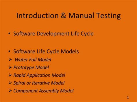 Introduction Manual Testing PPT