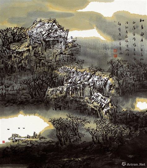雨润青山 国画作品 董继宁作品展 董继宁在线作品 董继宁官方网站 雅昌艺术家网