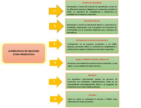 Cuadro sinóptico AA4 EV01 ALTERNATIVAS DE SELECCIÓN ETAPA PRODUCTIVA