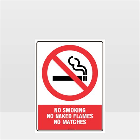 Prohibition No Smoking No Naked Flames Sign Prohibition Sign Hazard