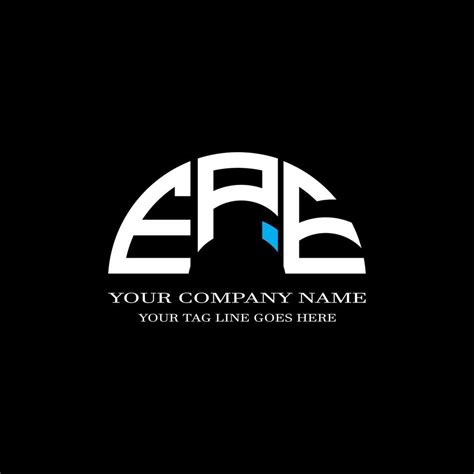 diseño creativo del logotipo de la letra epe con gráfico vectorial