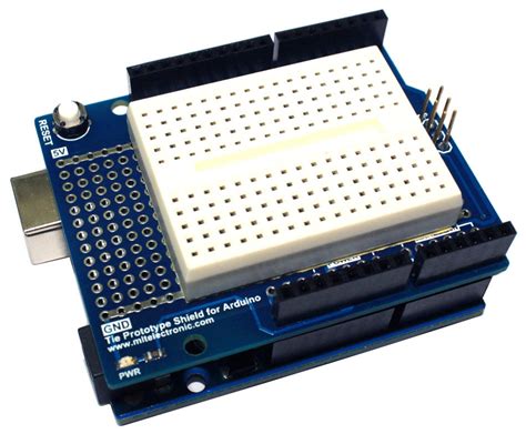 tie prototype shield and breadboard for arduino