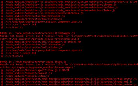 Ng Test Fails Module Not Found Error Can T Resolve Fs Issue 8357