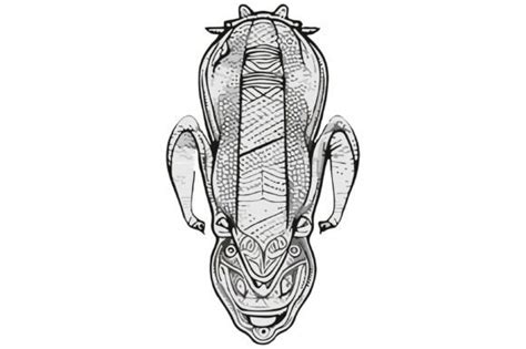 Abstract Alien Lizard Line Art Vector Graphic By Arsa Adjie Creative