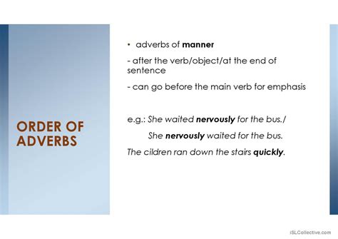 Order Of Adjectives And Adverbs De English ESL Powerpoints