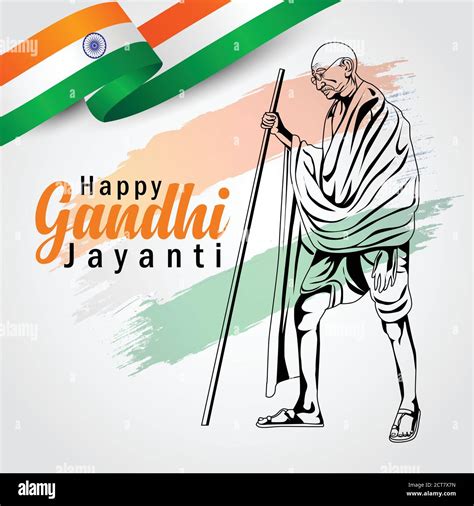 Happy Gandhi Jayanti Vector Illustration Stock Vector Image Art Alamy
