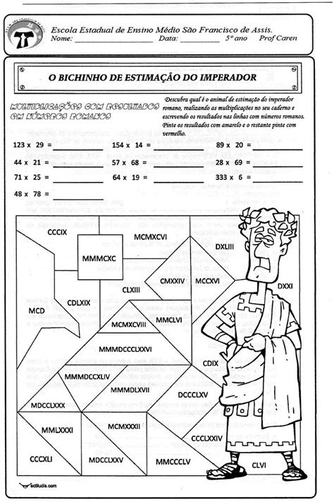 Fichas Para Trabajar Los Numeros Romanos Actiludis Numeros Romanos