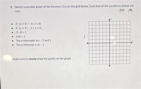 solved 2 sketch a possible graph of the function f x on