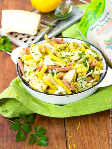 Mini Penne Des Andes Sans Gluten Aux Artichauts Citron Et Parmesan