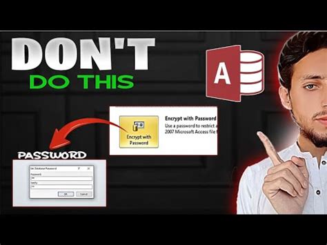 How To Set And Remove Password In Ms Access How To Solve Ms Access