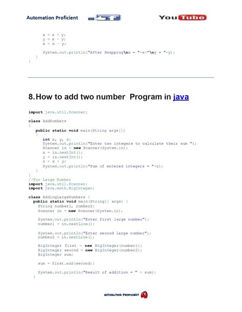 Java Programs For Interview Pdf Connect Techs