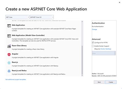 create asp net core web api project using vs 2016 bios pics