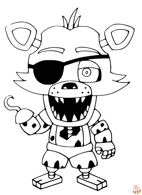 Fnaf Nightmare Foxy Coloring Pages Coloring Pages World Porn Sex