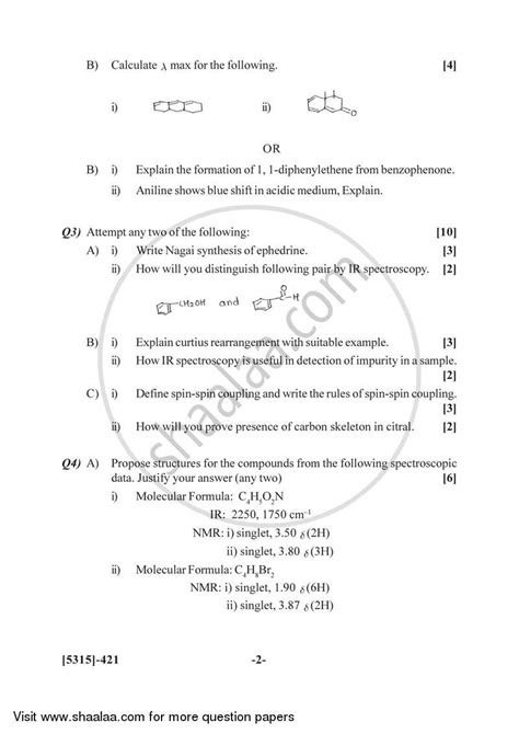 Organic Chemistry B Sc Chemistry Semester Tybsc Question