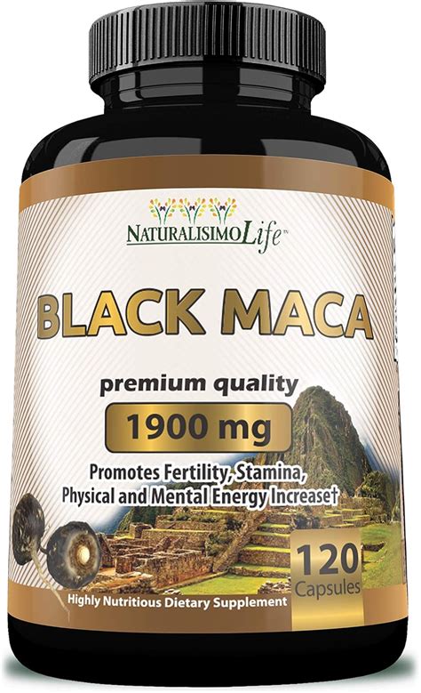 Amazon Organic Black Maca 1 900 Mg Per Serving Natural Energy