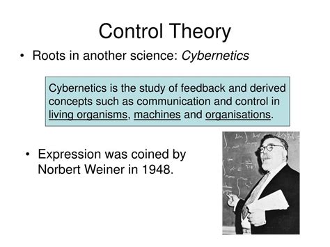 map of control theory