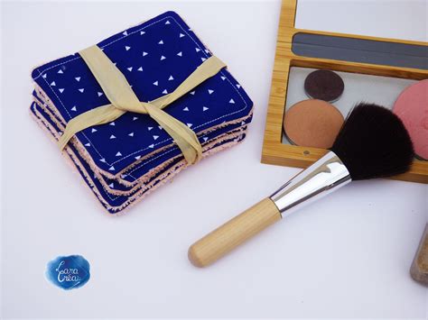 Lot de 7 lingettes démaquillantes lavables fait main made in france