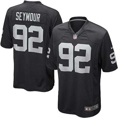 Men S Nike Oakland Raiders 92 Richard Seymour Game Black Team Color NFL