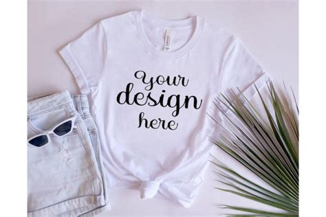Bella Canvas 3001 White T Shirt Mockup Graphic By EasyDesignForYou